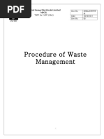 SOP for Waste Management Procedures | PDF | Waste Management | Sewage