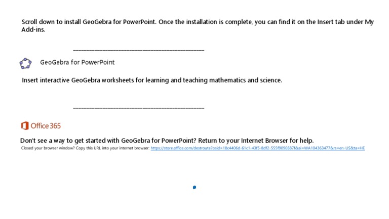 Interactive Geogebra For Powerpoint Pdf Career Growth Computers
