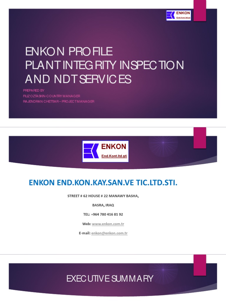 Enkon Presentation | PDF | Nondestructive Testing | Radiography