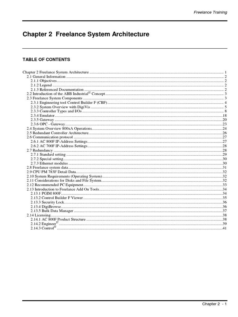 T568-02 Freelance System Architecture - RevC | PDF | Gateway (Telecommunications) | Ethernet