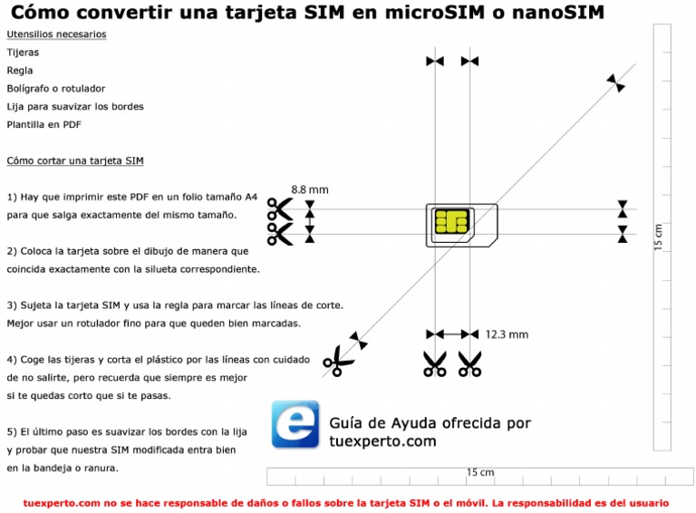 como-cortar-una-tarjeta-SIM-en microSIM - nanoSIM PDF | PDF