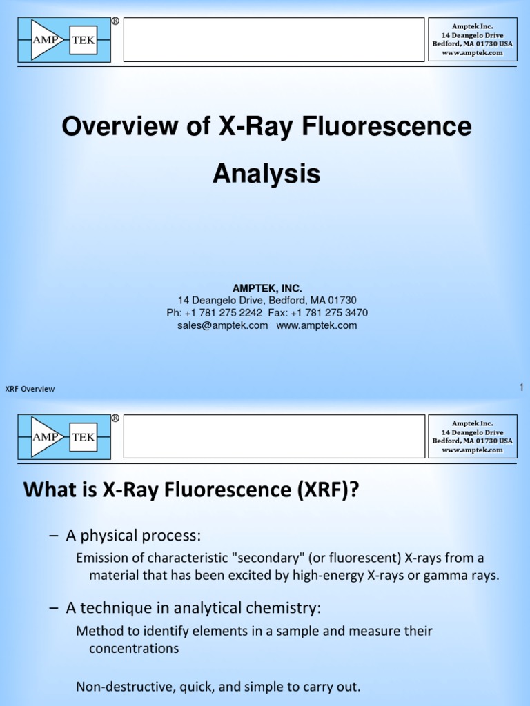 Intro To XRF | PDF | Energy Dispersive X Ray Spectroscopy | Scientific ...