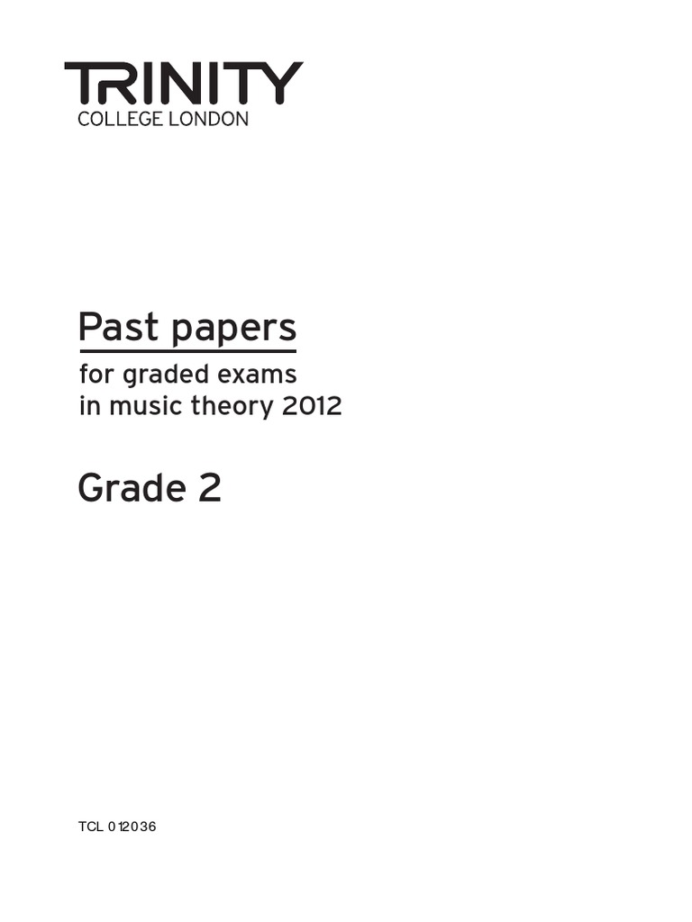 Past Papers: For Graded Exams in Music Theory 2012 | PDF | Musical ...
