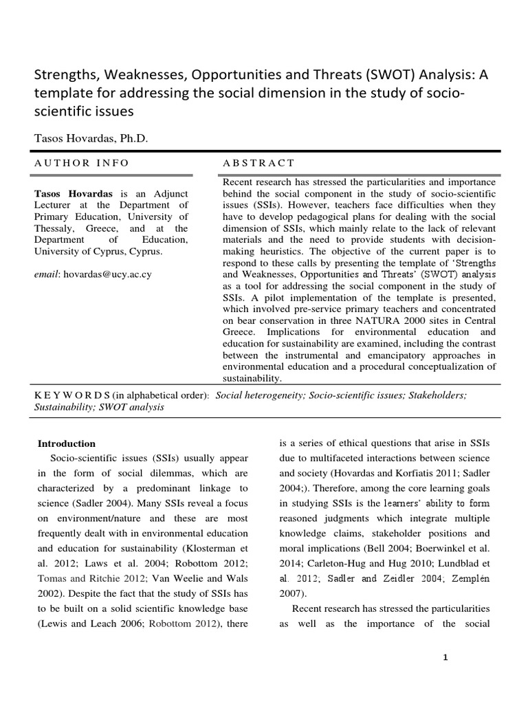 Analysis Swot | PDF | Swot Analysis | Sustainability