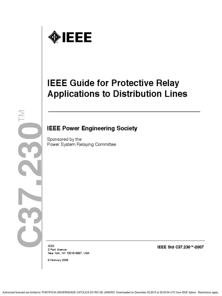 IEEE STD C37.230-2007 | PDF | Rectifier | Power Electronics