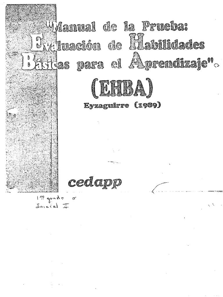 Ehba | PDF | Aprendizaje | Pedagogía