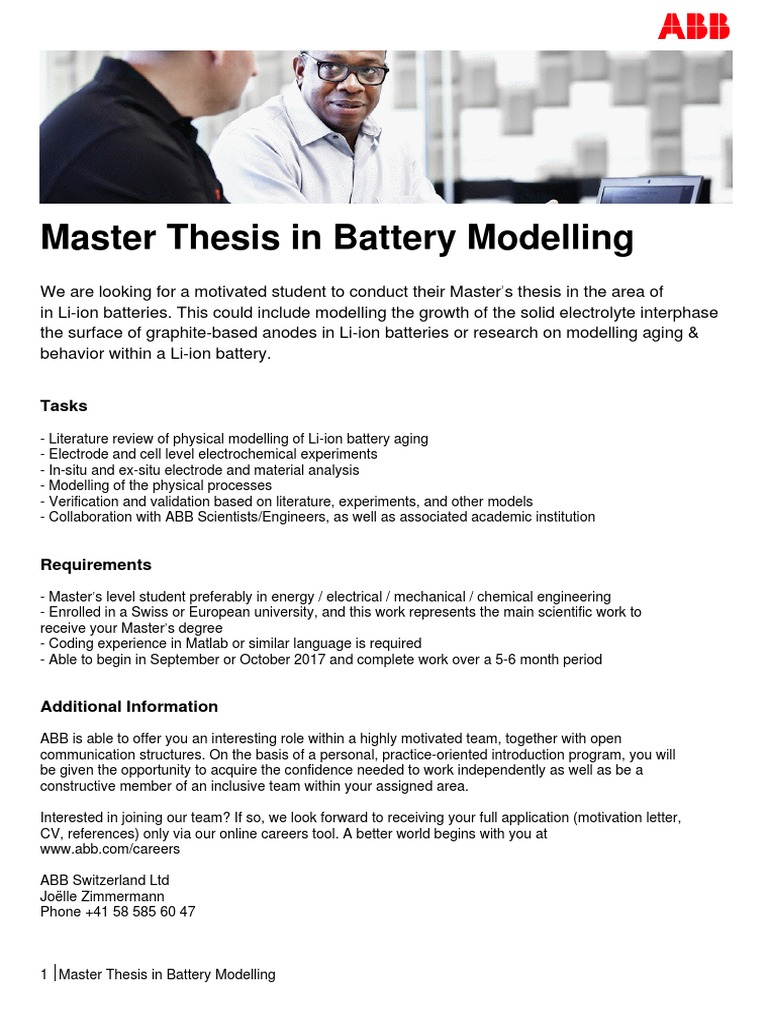 Data Overview - Master Thesis in Battery Modelling | PDF | Lithium Ion ...