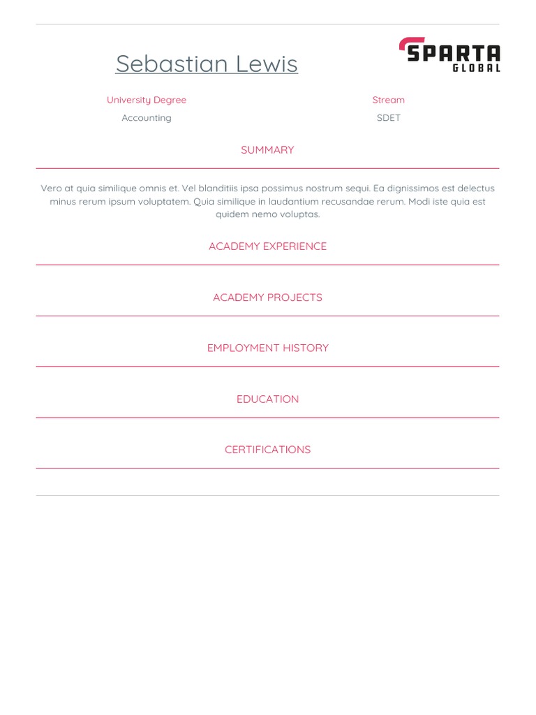 Sebastian Lewis Profile 3 | PDF