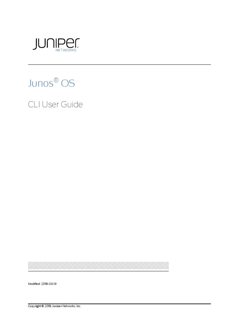 Junos Cli PDF | PDF | Command Line Interface | Encryption