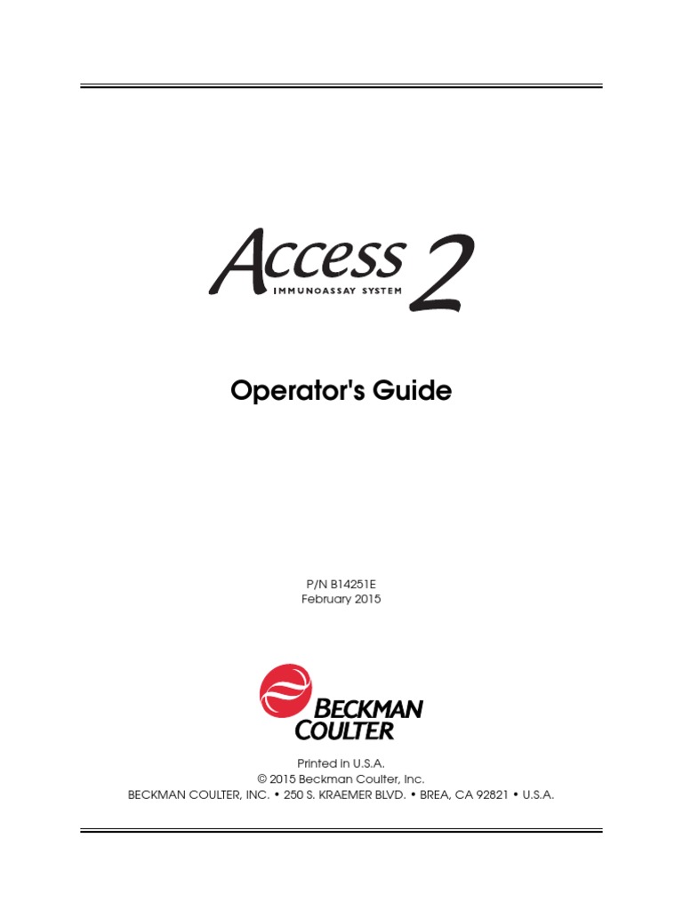 Access2 Operation Manual | PDF