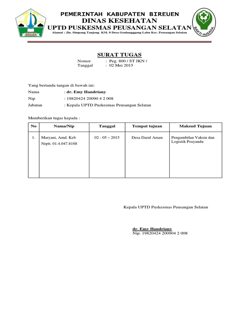 SPT Bidan Desa | PDF