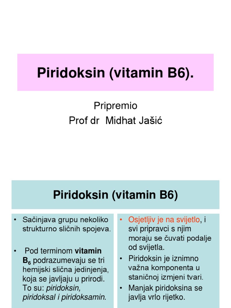 Piridoksin (Vitamin B6) | PDF