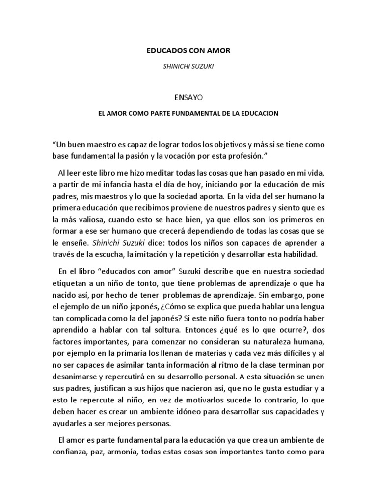 Educados Con Amor Pdf Aprendizaje Amor