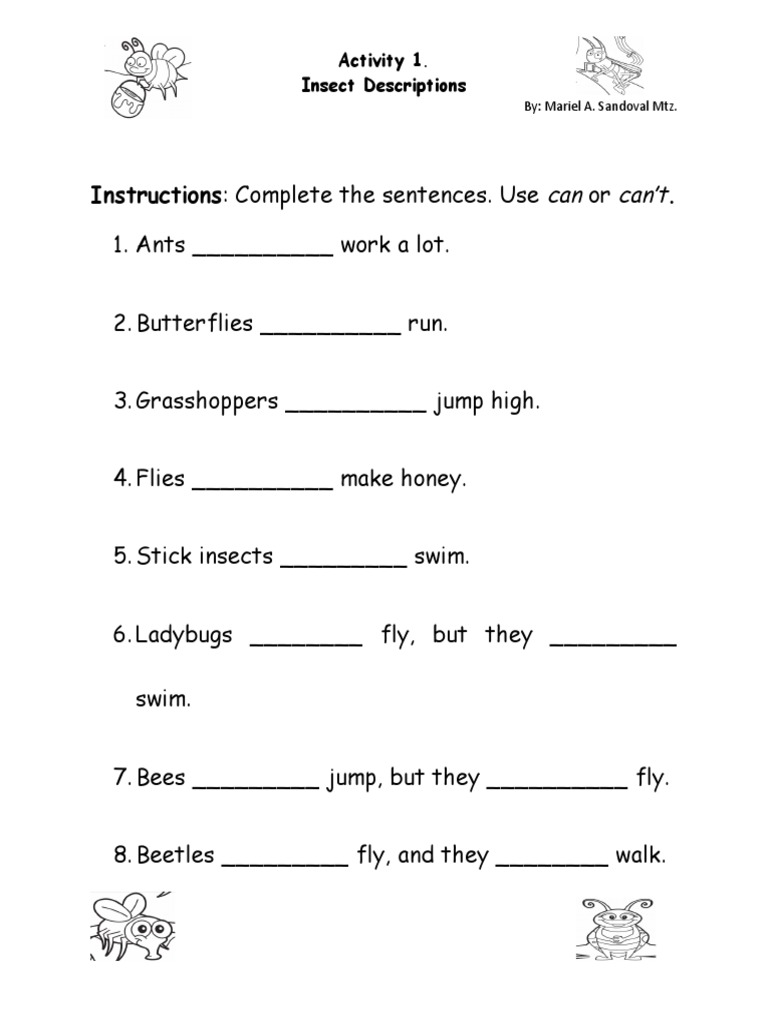 Describing Insects' Abilities | PDF