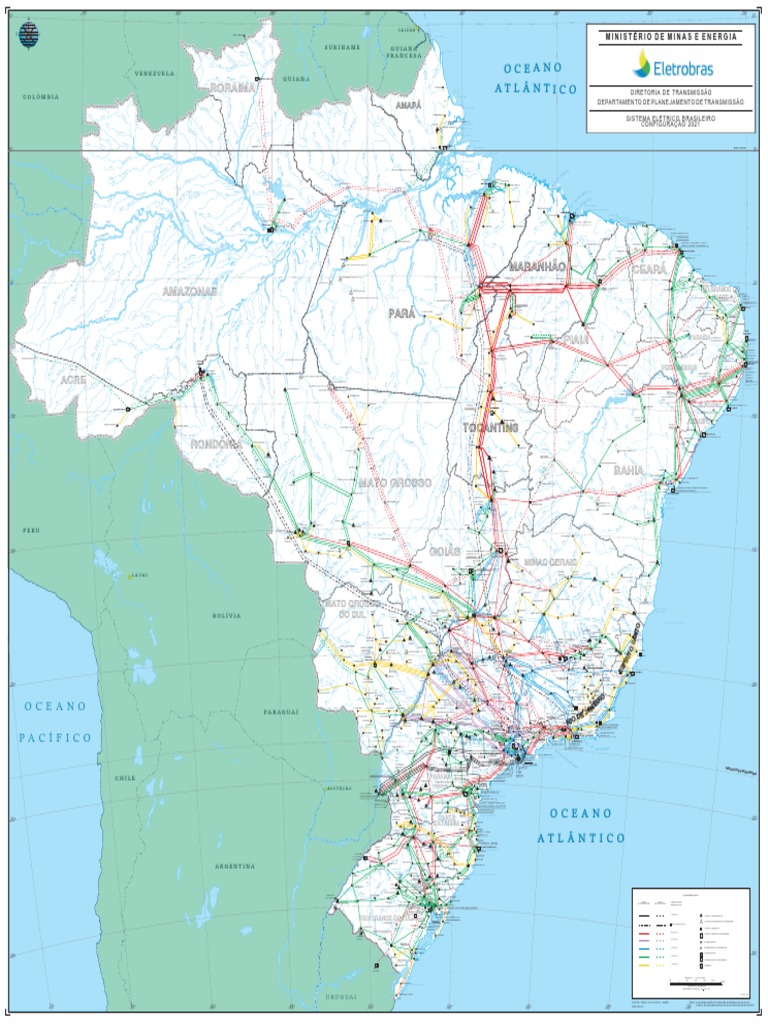 Mapa Do Sistema Eletrico Brasileiro Configuracao 2021 | PDF