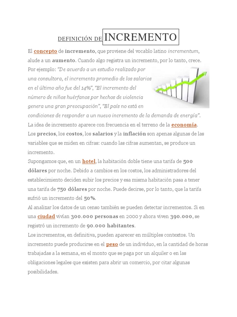 El significado y uso del concepto de incremento | PDF
