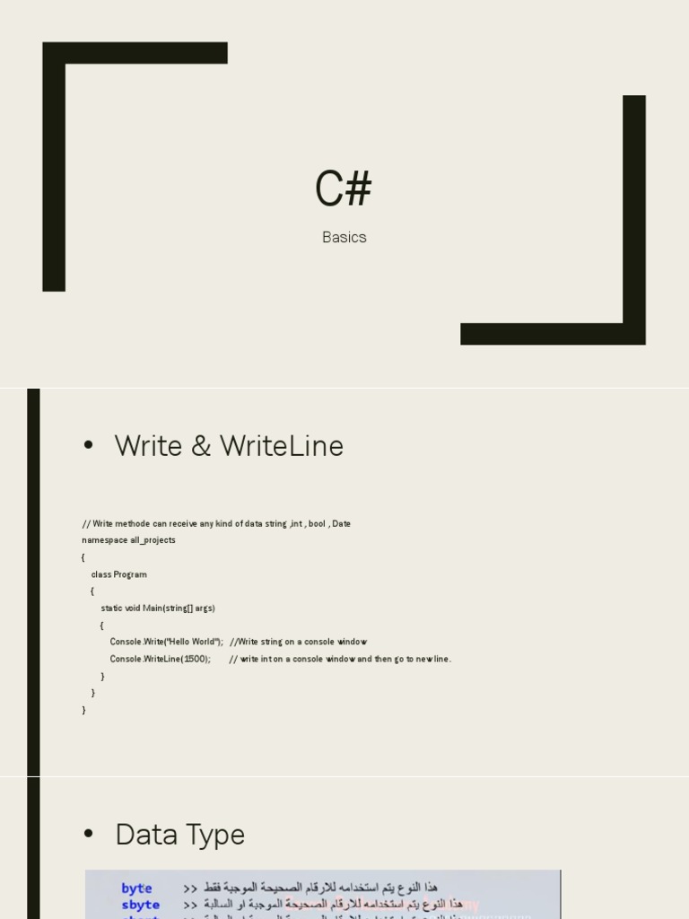 C# | Download Free PDF | C Sharp (Programming Language) | Notation