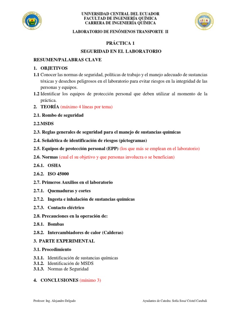 Normas de Seguridad en Laboratorios | PDF | Laboratorios | Ingeniería ...