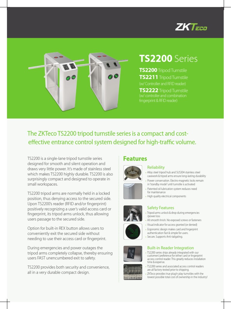 TS2200 Series | PDF | Access Control