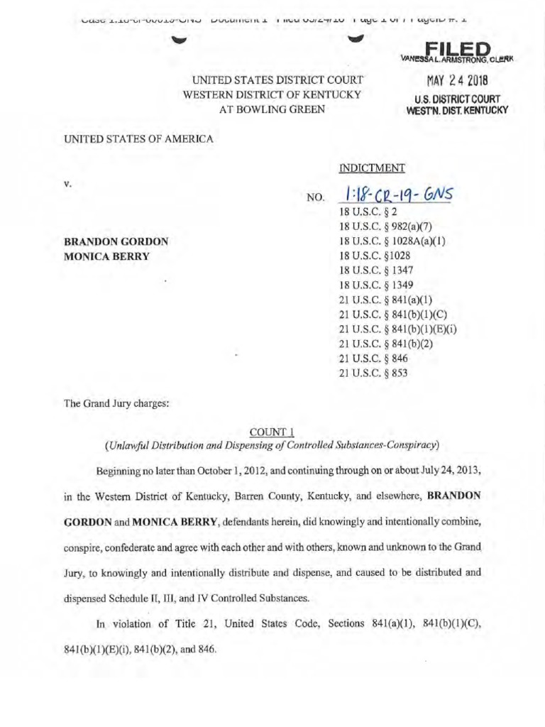Gordon - Berry Indict 1 | PDF