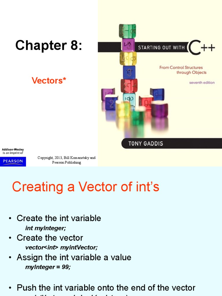 Vectors : Pearson Publishing | PDF | Array Data Structure | Subroutine