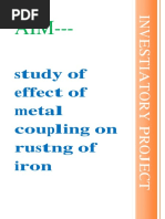 To Study The Effect of Metal Coupling On Rusting of Iron | PDF | Rust ...