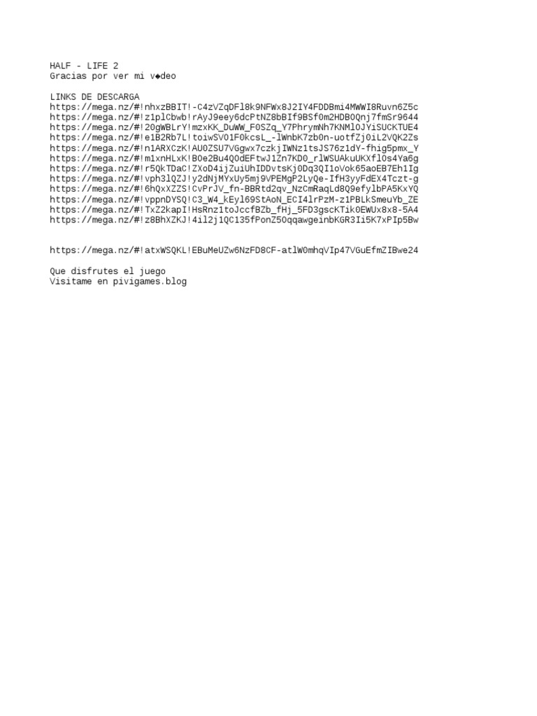 Descarga Half-Life 2 Links Directos | PDF | Social Science