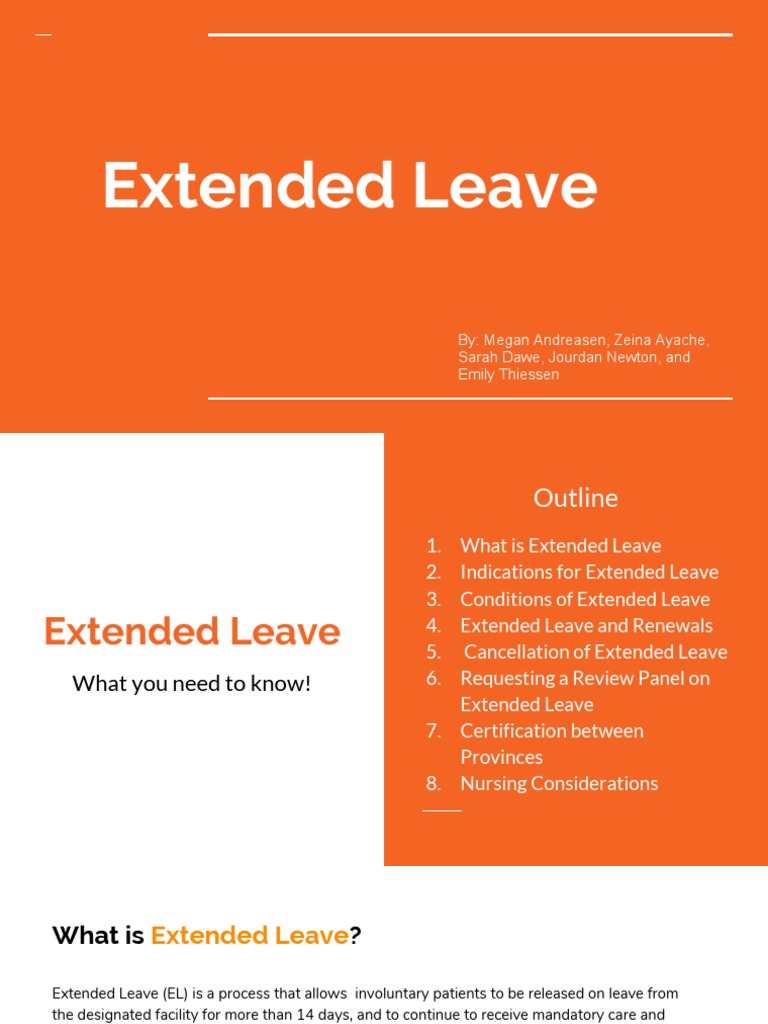 Extended Leave-2 | PDF | Patient | Mental Health
