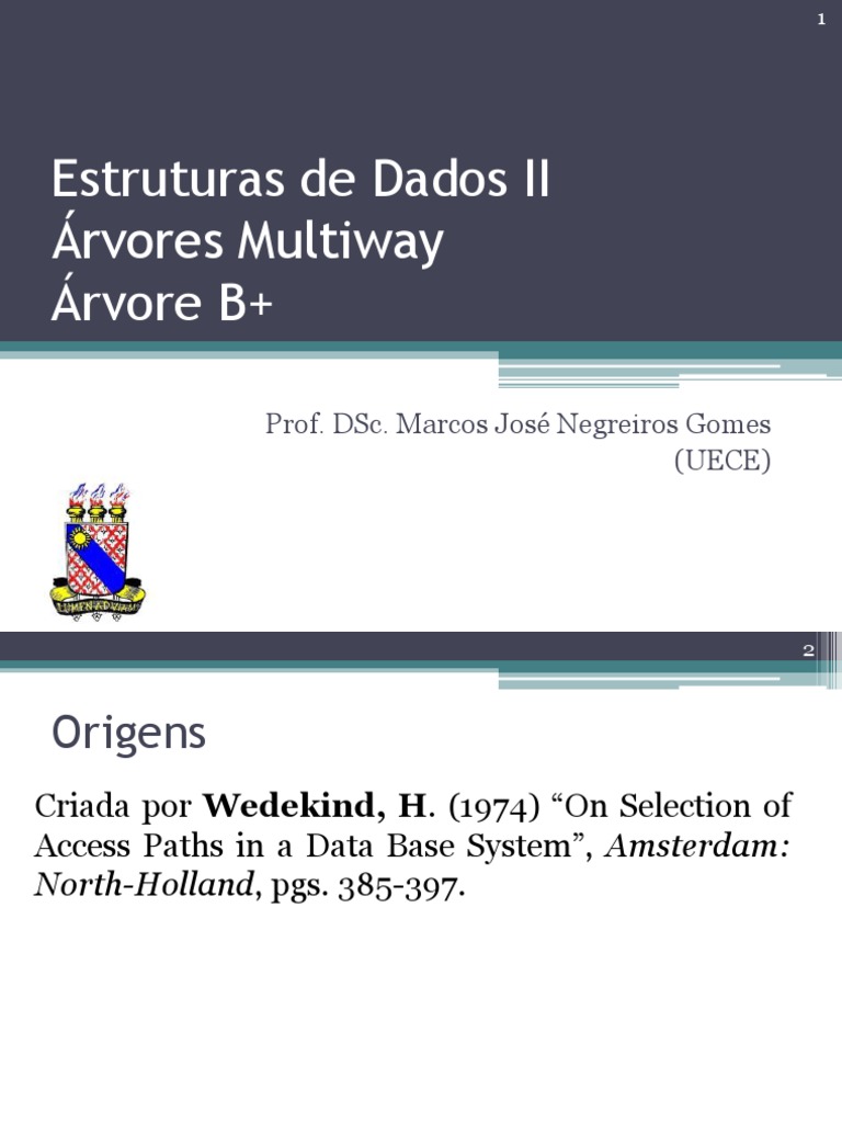 Árvores Multiway - B+ | PDF | Armazenamento de dados de computador | Gestão de dados