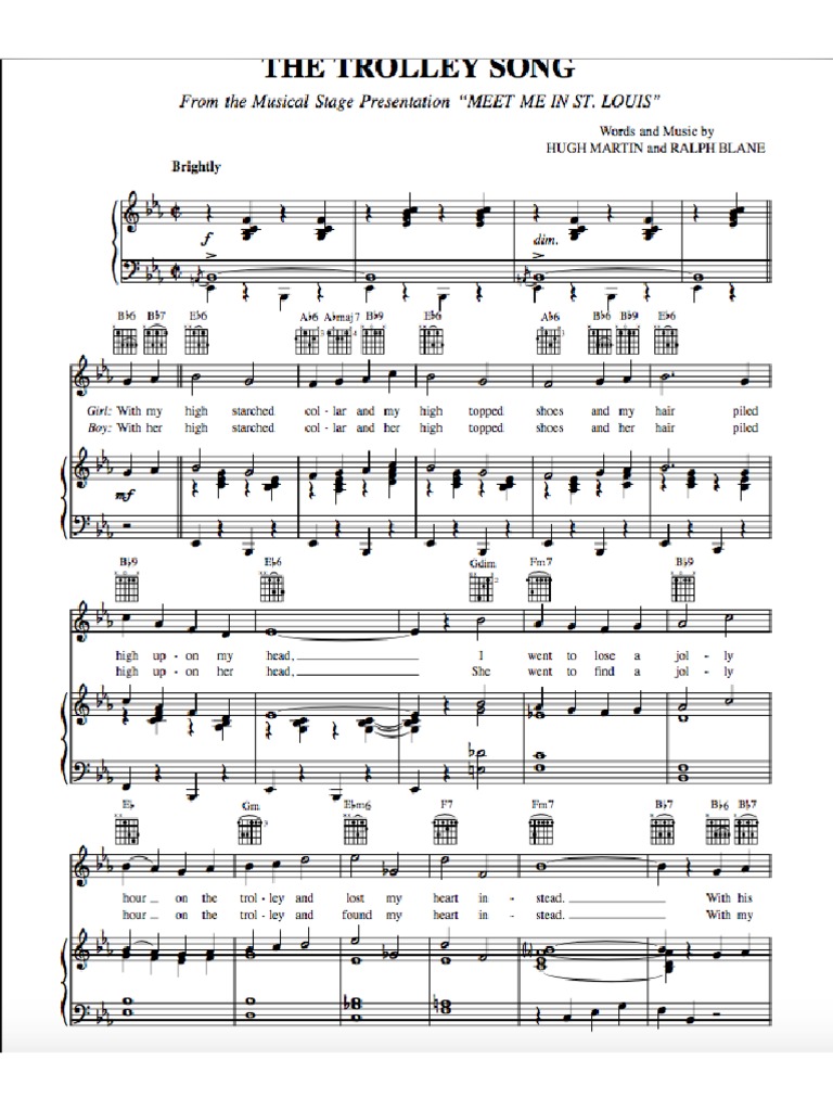 Trolley Song First Page | PDF