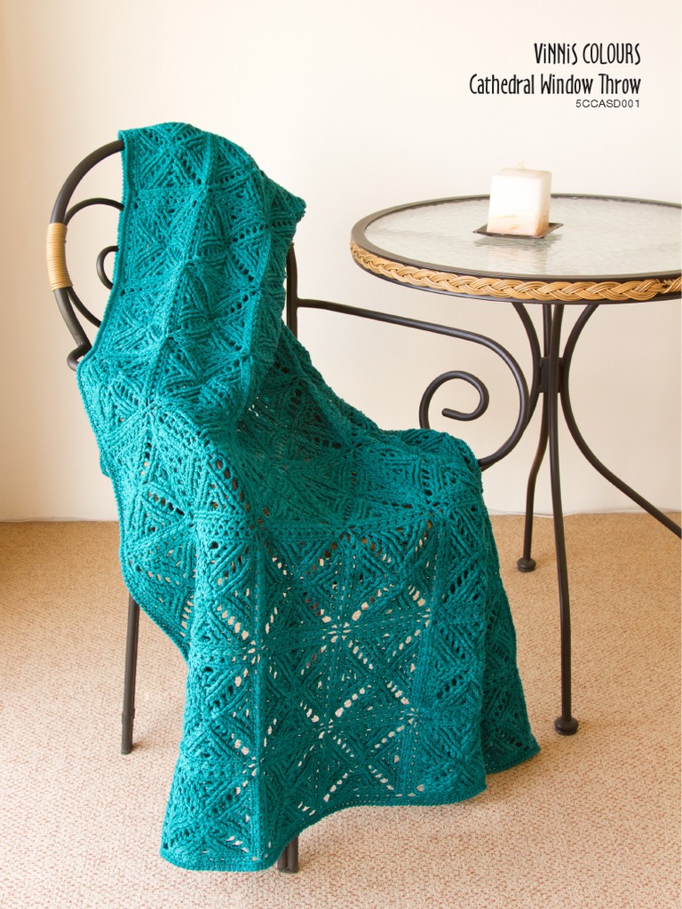 Cathedral Window Crochet Throw Pattern | PDF | Crochet | Textiles