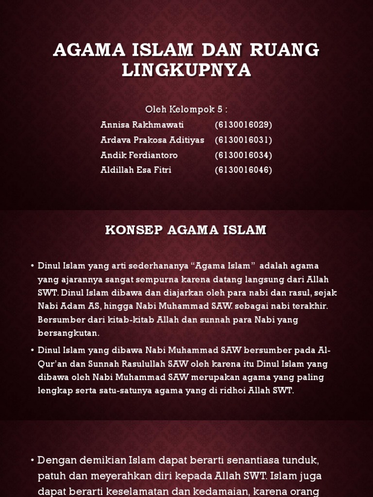 Agama Islam Dan Ruang Lingkupnya | PDF