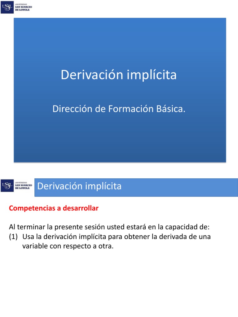 Derivacion-Implicita | PDF | Derivado | Función (Matemáticas)