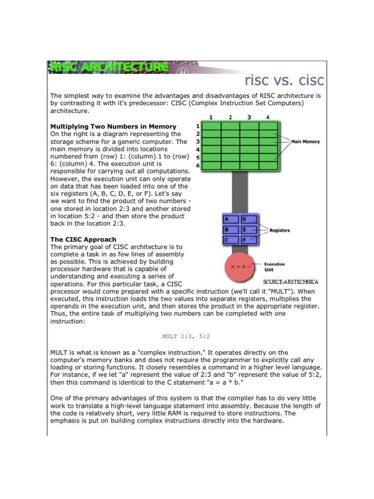 Rics Vs Cics | PDF | Central Processing Unit | Digital Electronics