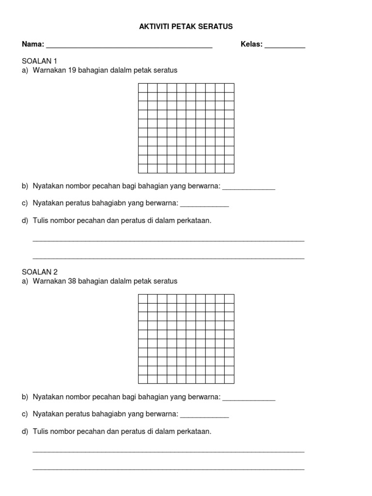 Aktiviti Petak Seratus | PDF