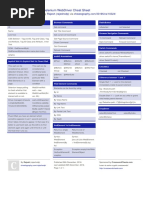 Selenium Cheat Sheet The Ultimate Web Scraping Cheatsheet