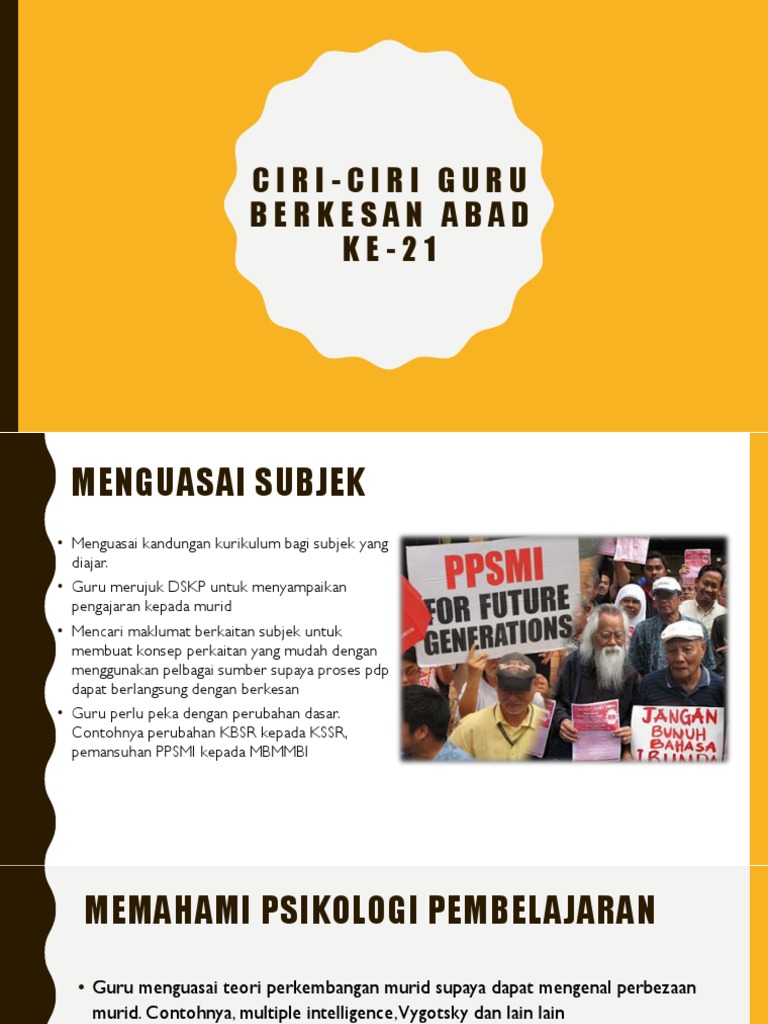 Ciri-Ciri Guru Berkesan Abad Ke-21 | PDF
