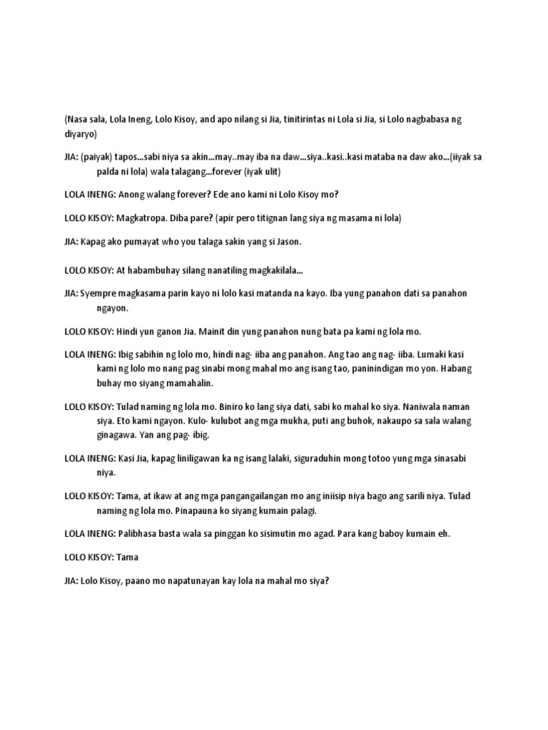 Tagalog Valentine's Day Skit | PDF