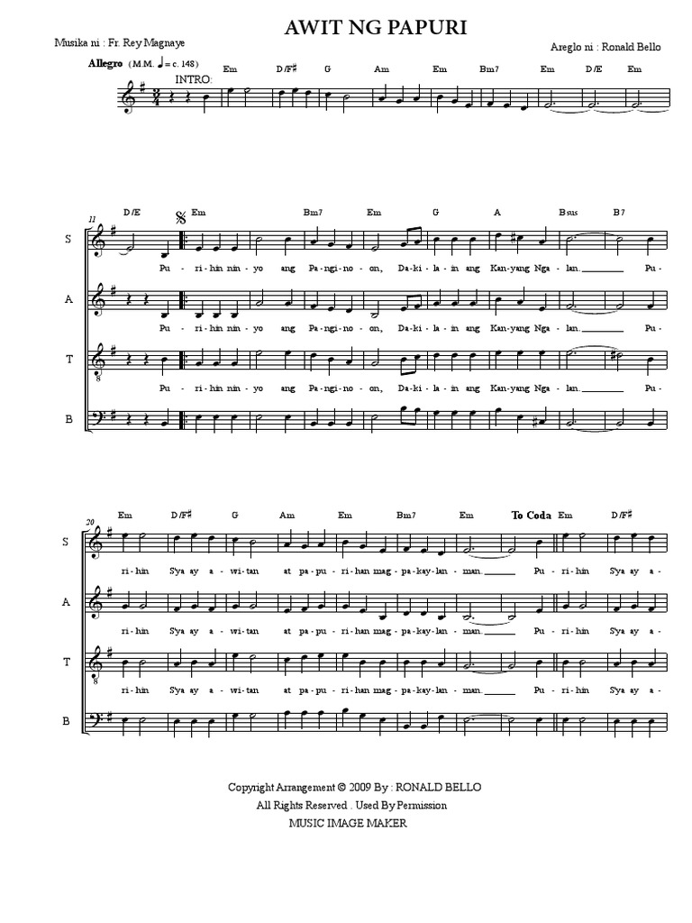 Awit NG Papuri | PDF