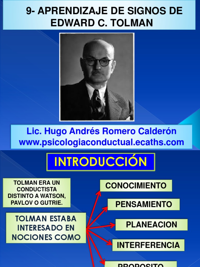 9- Aprendizaje de Signos de Tolman | Aprendizaje | Comportamiento