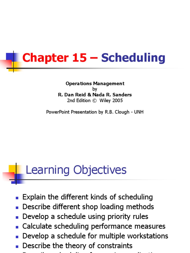 Chapter 15 - : Scheduling | PDF | Scheduling (Production Processes) | Business Process
