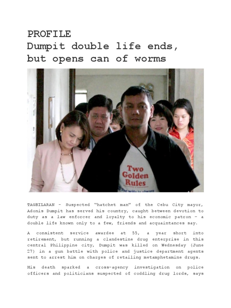 Dumpit Double Life Ends, But Opens Can of Worms | PDF | Police ...