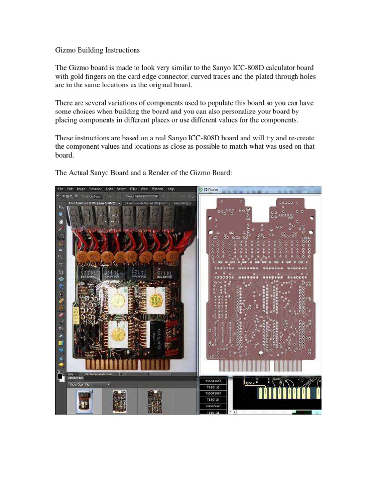 Gizmo Building Instructions | PDF | Electrical Connector | Printed ...