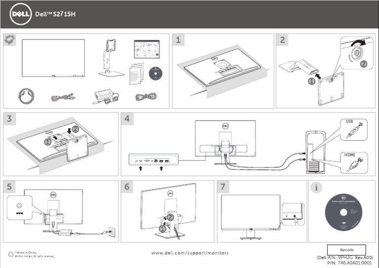 Dell-S2715h Setup Guide En-Us | PDF
