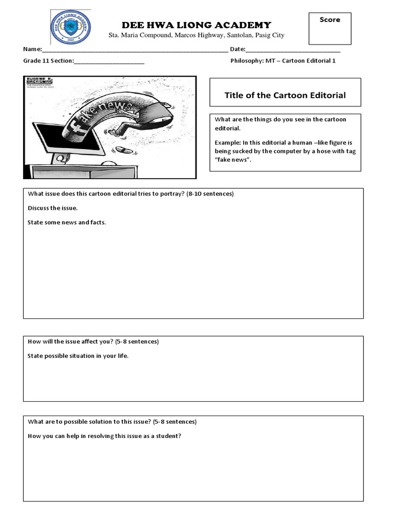 Cartoon Editorial Sample | PDF