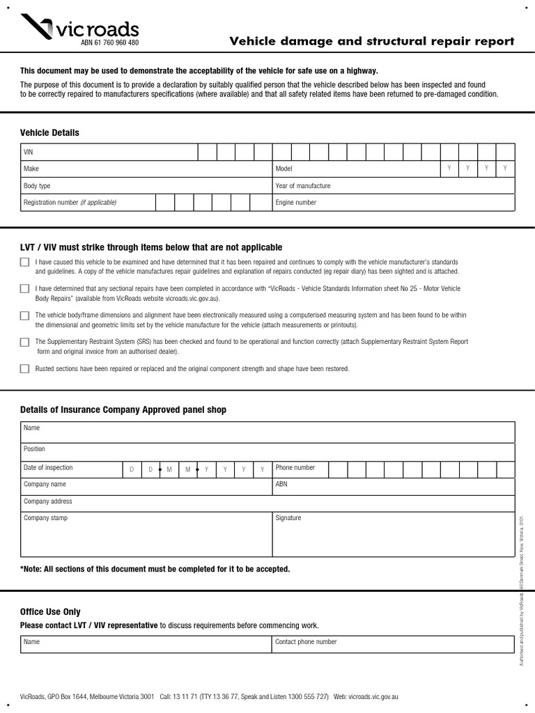 Vehicle Damage Structure | PDF | Vehicles | Transport