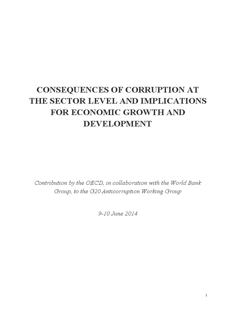 Consequences of Corruption at The Sector Level and Implications For ...