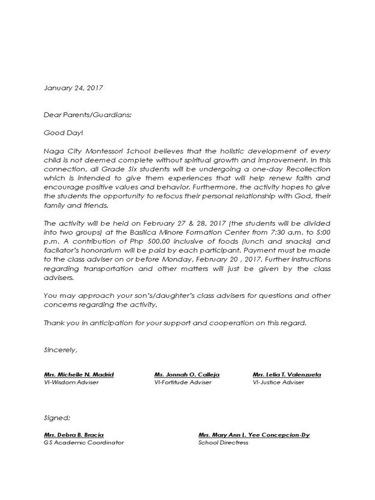 Recollection Letter | PDF | Self-Improvement | Wellness