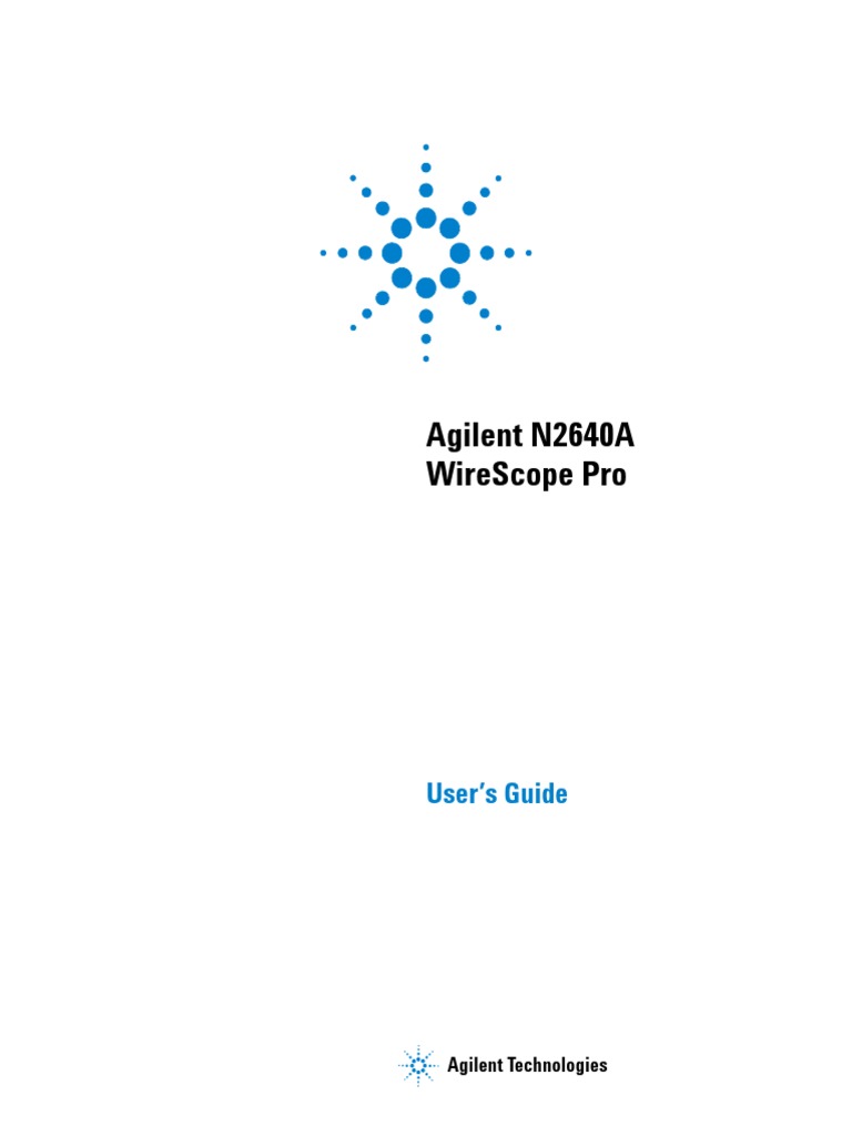 Manual Agilent N2640A Wirescope Pro 5972-2770 | PDF | Usb | Computer ...