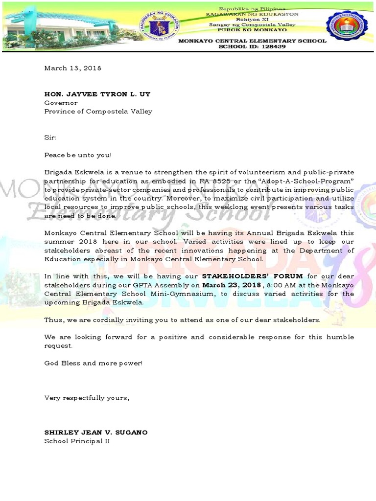 Stakeholders Forum Invitation Letter | PDF | Public Sphere
